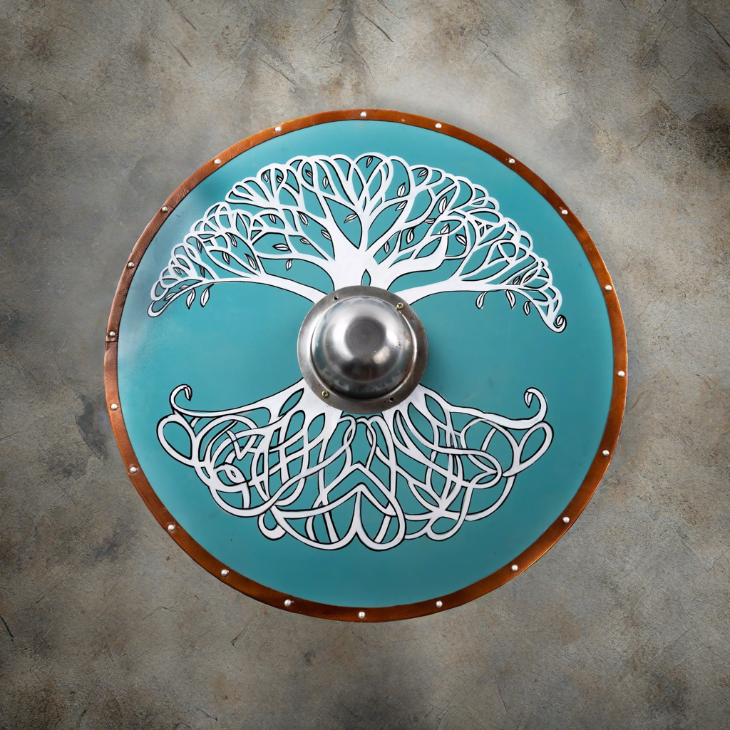 Tree of Life - Viking Yggdrasil Steel Shield 24" | Alcove Archive