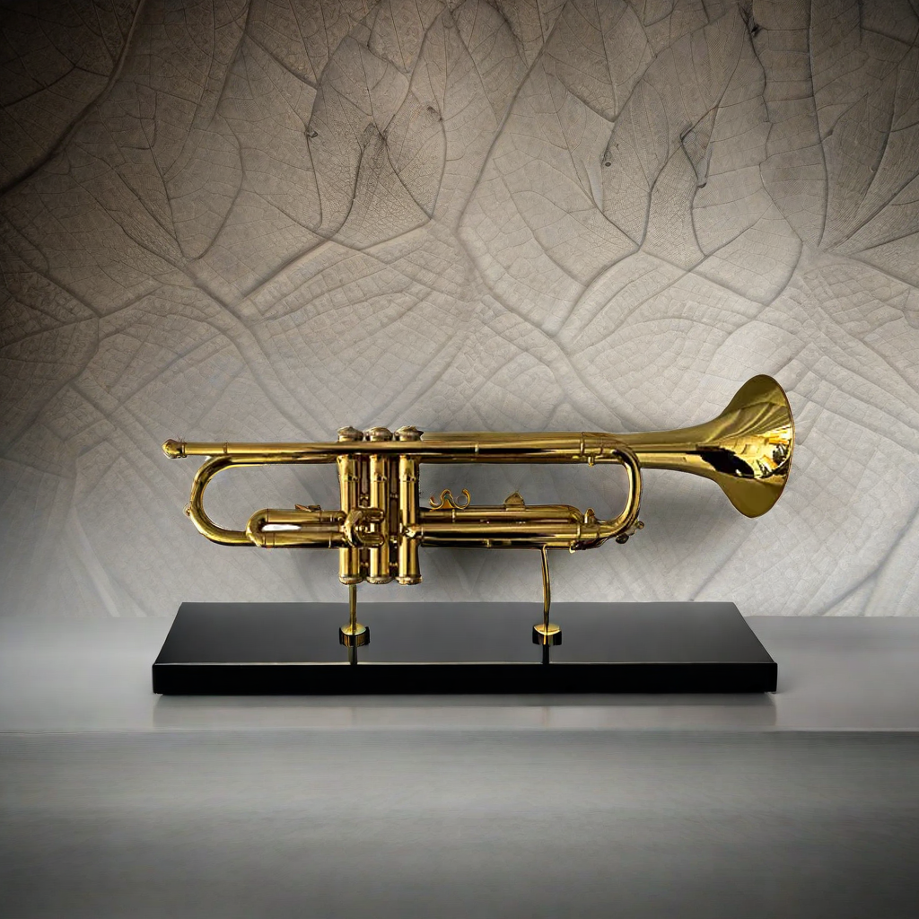 Gold Lacquered Brass Trumpet | Alcove Archive