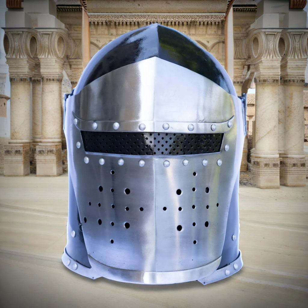 Great Helm Helmet- Crusader Helmet | Alcove Archive