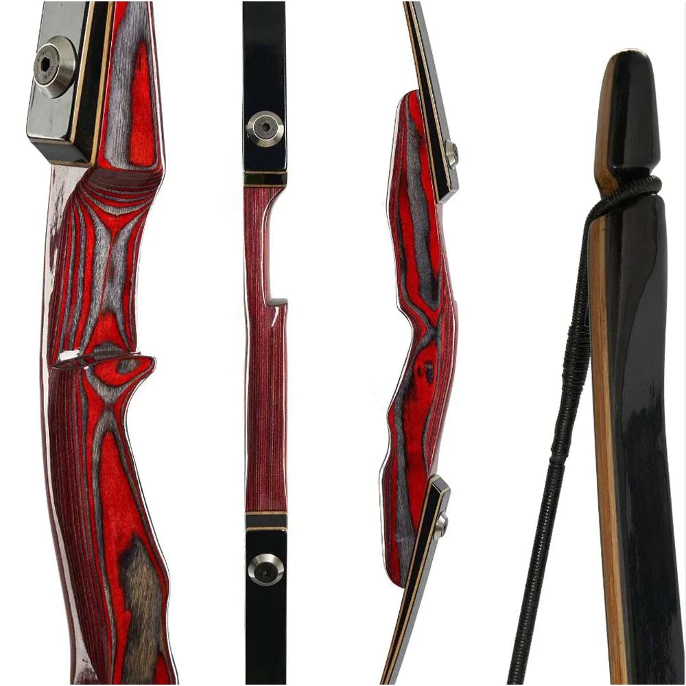 Laminated Limbs Red Riser 25-50lbs Traditional Wood Longbow | Alcove ...
