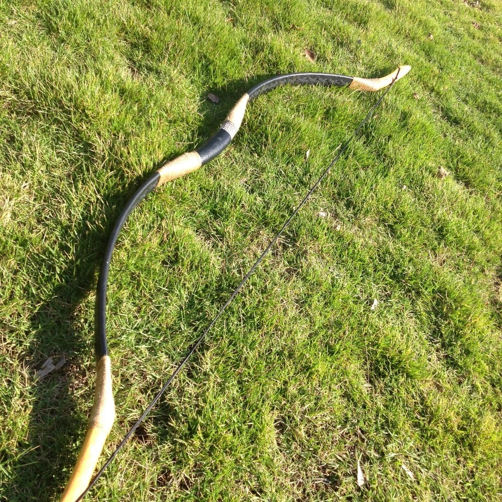 Black Leather Traditional Recurve Bow - Elegance Meets Precision ...